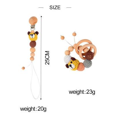 Cina DIY Ornament Baby Molar Teether Accessories Color Crochet Bear Baby Molar Bracelet Stall Toy in vendita