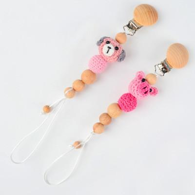 Cina DIY Ornament Baby Molar Teether Accessories Color Crochet Bear Baby Molar Bracelet Stall Toy in vendita