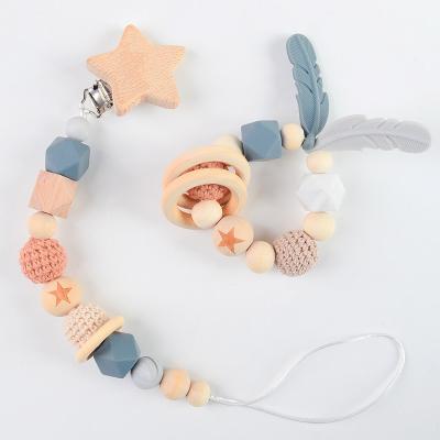 Cina DIY Ornament Baby Molar Teether Accessories Color Crochet Bear Baby Molar Bracelet Stall Toy in vendita