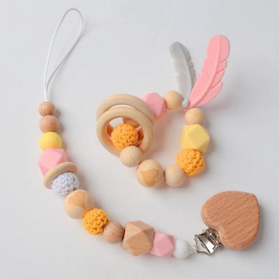Cina DIY Ornament Baby Molar Teether Accessories Color Crochet Bear Baby Molar Bracelet Stall Toy in vendita