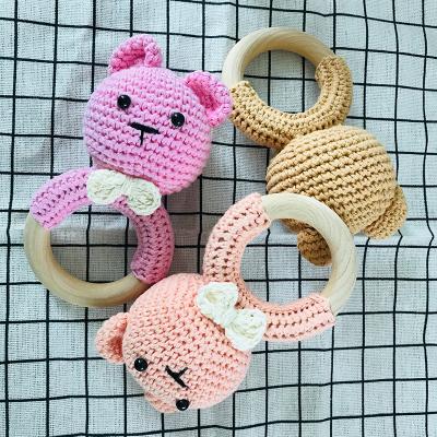 Cina DIY Ornament Baby Molar Teether Accessories Color Crochet Bear Baby Molar Bracelet Stall Toy in vendita