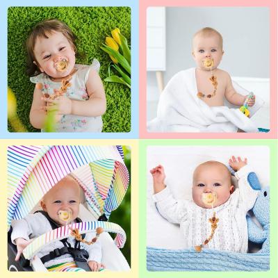 Cina Pacifier Clip, Neutral Cute Rabbit Pacifier Leash For Boys Girls Fits For All Pacifiers, Ideal Baby Shower Baby Gift in vendita