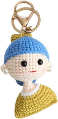 Cina Crochet Plush Keychain - Keychain Accessory Handmade Bag Charm Key Chain Car Keyring Charm Handbag Bag Purse Pendant in vendita