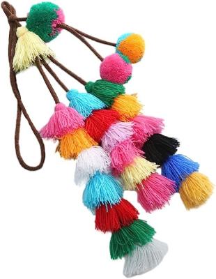 Cina Cute Pom Pom Tassel Boho Purse Charms For Handbags Backpack Keyring Keychain Waist Chain For Women in vendita