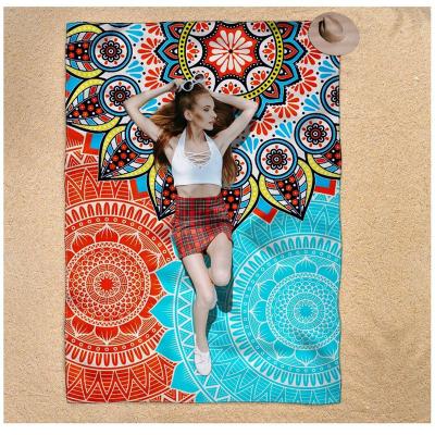 Cina Microfiber Sunflowers Beach Towel, Autumn Flower Sunset Beach Towels Oversized, Super Soft Quick Dry Bath Towel in vendita