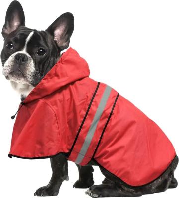 Cina Reflective Dog Raincoat - Adjustable Waterproof Raincoat for Dogs, Lightweight Dog Hooded Slicker Rain Coat Poncho in vendita