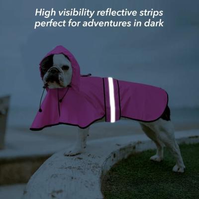 Cina Reflective Dog Raincoat - Adjustable Waterproof Raincoat for Dogs, Lightweight Dog Hooded Slicker Rain Coat Poncho in vendita