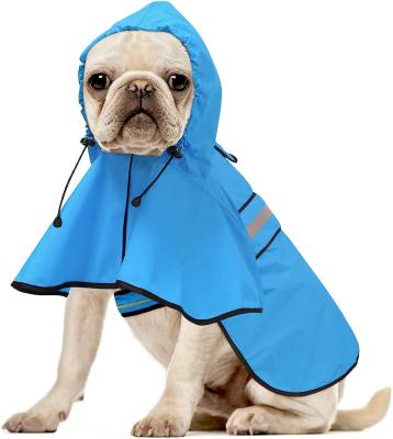 Cina Reflective Dog Raincoat - Adjustable Waterproof Raincoat for Dogs, Lightweight Dog Hooded Slicker Rain Coat Poncho in vendita
