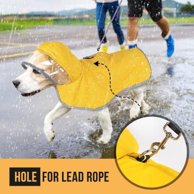 Cina Reflective Dog Raincoat - Adjustable Waterproof Raincoat for Dogs, Lightweight Dog Hooded Slicker Rain Coat Poncho in vendita
