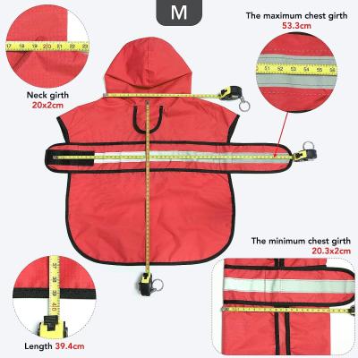Cina Reflective Dog Raincoat - Adjustable Waterproof Raincoat for Dogs, Lightweight Dog Hooded Slicker Rain Coat Poncho in vendita