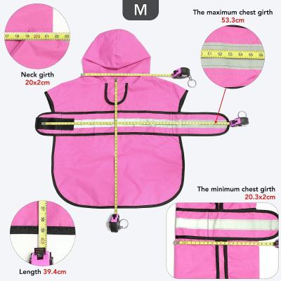 Cina Reflective Dog Raincoat - Adjustable Waterproof Raincoat for Dogs, Lightweight Dog Hooded Slicker Rain Coat Poncho in vendita