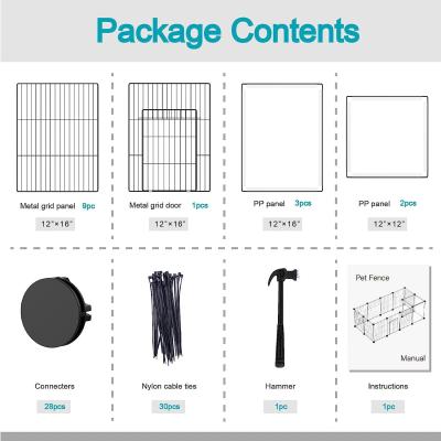 Cina Pet Playpen,Small Animals Cage DIY Wire Portable Yard Fence with Door Puppies, Kitties, Bunny, Turtl in vendita