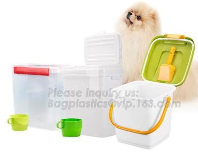 Cina Dog Food Storage Container Large Airtight PET Food Container Measuring Cup 19lb/33qt Plastic Cat Dog Treat Containe in vendita