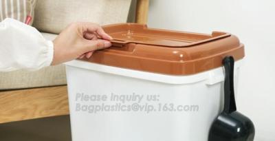 Cina Dog Food Storage Container Large Airtight PET Food Container Measuring Cup 19lb/33qt Plastic Cat Dog Treat Containe in vendita