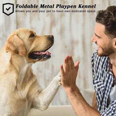 Cina Outdoor Dog Kennels for Large Dogs with Roof, Heavy Duty Metal Dog Enclosures for Outside, Large House Cage Dog Pen in vendita