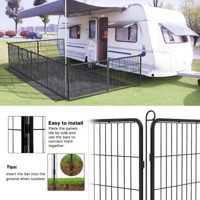 Cina Outdoor Dog Kennels for Large Dogs with Roof, Heavy Duty Metal Dog Enclosures for Outside, Large House Cage Dog Pen in vendita