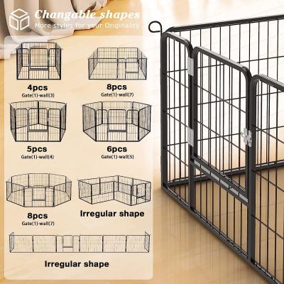 Cina Outdoor Dog Kennels for Large Dogs with Roof, Heavy Duty Metal Dog Enclosures for Outside, Large House Cage Dog Pen in vendita