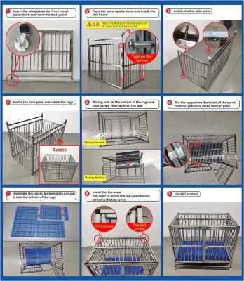 Cina Outdoor Dog Kennels for Large Dogs with Roof, Heavy Duty Metal Dog Enclosures for Outside, Large House Cage Dog Pen in vendita