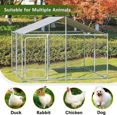 Cina Outdoor Dog Kennels for Large Dogs with Roof, Heavy Duty Metal Dog Enclosures for Outside, Large House Cage Dog Pen in vendita