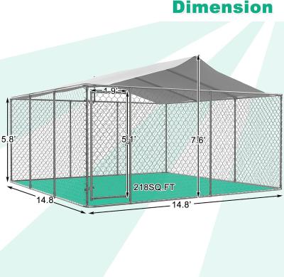 Cina Outdoor Dog Kennels for Large Dogs with Roof, Heavy Duty Metal Dog Enclosures for Outside, Large House Cage Dog Pen in vendita