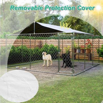 Cina Outdoor Dog Kennels for Large Dogs with Roof, Heavy Duty Metal Dog Enclosures for Outside, Large House Cage Dog Pen in vendita