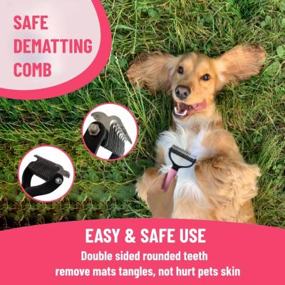 Cina Dog Brush Grooming Kit 5 In 1 Shedding - Dog Grooming Dog Brush for Shedding Haired Dogs, Deshedder Brush for Dogs in vendita
