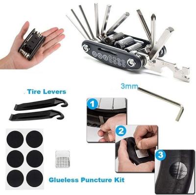 Cina Bike Repair Tool Kit - 16 in 1 Bicycle Multitool Mountain Bike Tool Cycling Maintenance, Bike Hex Key Wrench in vendita