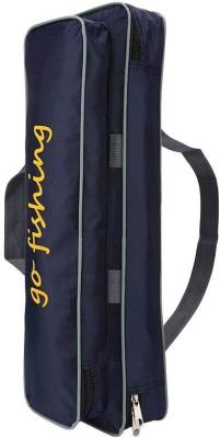 Cina Durable Canvas Fishing Rod & Reel Organizer Bag Travel Carry Case Bag- Holds 5 Poles & Tackle in vendita