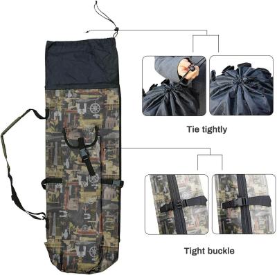 Cina Durable Canvas Fishing Rod & Reel Organizer Bag Travel Carry Case Bag- Holds 5 Poles & Tackle in vendita