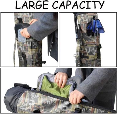 Cina Durable Canvas Fishing Rod & Reel Organizer Bag Travel Carry Case Bag- Holds 5 Poles & Tackle in vendita