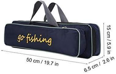 Cina Durable Canvas Fishing Rod & Reel Organizer Bag Travel Carry Case Bag- Holds 5 Poles & Tackle in vendita