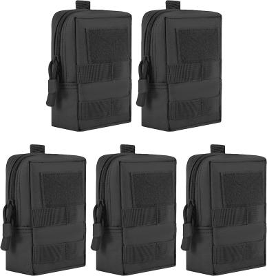 Cina Molle Pouche, 5pc Tactical Molle Pouches Gadget EDC Pouch Hanging Waist Pocket For Hunting Sport Black in vendita