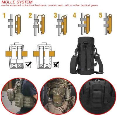 Cina Tactical Molle Water Pouch, Tactical Bottle Holder Military Water Bottle Bag Hydration Carrier H20 Pouch Kettle Pouch in vendita