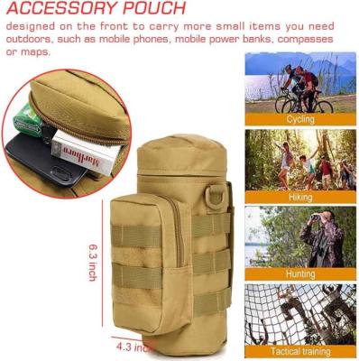 Cina Tactical Molle Water Pouch, Tactical Bottle Holder Military Water Bottle Bag Hydration Carrier H20 Pouch Kettle Pouch in vendita
