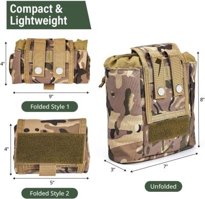 Cina Molle Dump Pouch, Tactical Slingshot Ammo Pouch Foldable Mag Dump Pouch Magazine Utility Roll Up Wiast Bag Drawstring in vendita