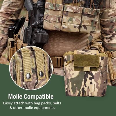 Cina Molle Dump Pouch, Tactical Slingshot Ammo Pouch Foldable Mag Dump Pouch Magazine Utility Roll Up Wiast Bag Drawstring in vendita