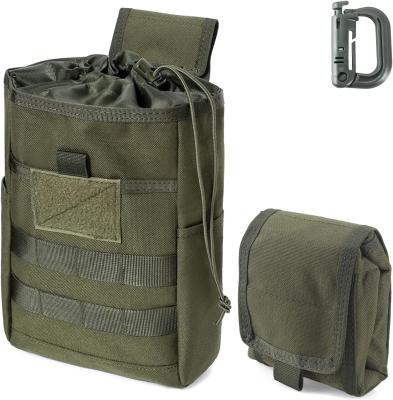 Cina Molle Dump Pouch, Tactical Slingshot Ammo Pouch Foldable Mag Dump Pouch Magazine Utility Roll Up Wiast Bag Drawstring in vendita