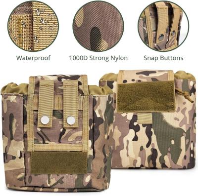 Cina Molle Dump Pouch, Tactical Slingshot Ammo Pouch Foldable Mag Dump Pouch Magazine Utility Roll Up Wiast Bag Drawstring in vendita