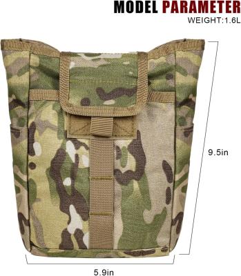 Cina Molle Dump Pouch, Tactical Slingshot Ammo Pouch Foldable Mag Dump Pouch Magazine Utility Roll Up Wiast Bag Drawstring in vendita