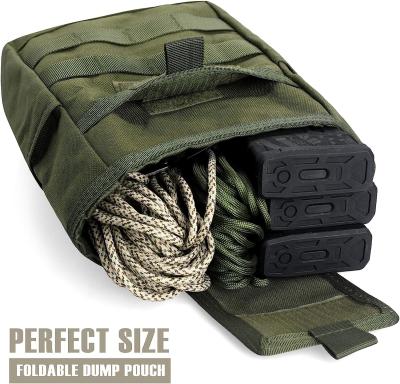 Cina Molle Dump Pouch, Tactical Slingshot Ammo Pouch Foldable Mag Dump Pouch Magazine Utility Roll Up Wiast Bag Drawstring in vendita