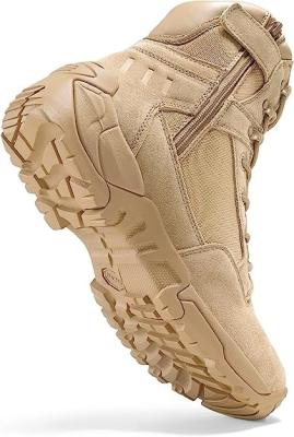 중국 Camouflage Military Boots, Men'S Military Tactical Work Boots Side Zipper Leather Motorcycle Combat Boots (6-8 Inches) 판매용