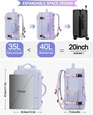 Cina Travel Backpack Flight Airline Approved, Personal Item Bag For Women, Laptop Backpack, Waterproof Sports Casua in vendita