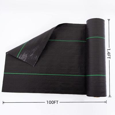 Cina 6 x 33 feet Sheet Woven Weed Control Fabric - Stabilized Black Heavy Duty 3 oz/yd² Landscape Ground Cover Membrane in vendita