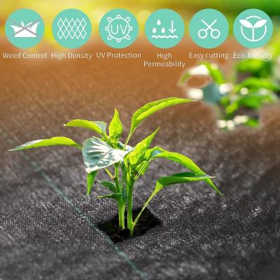 Cina 6 x 33 feet Sheet Woven Weed Control Fabric - Stabilized Black Heavy Duty 3 oz/yd² Landscape Ground Cover Membrane in vendita