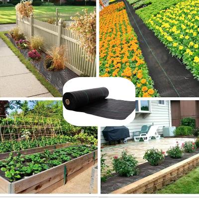 Cina 6 x 33 feet Sheet Woven Weed Control Fabric - Stabilized Black Heavy Duty 3 oz/yd² Landscape Ground Cover Membrane in vendita
