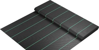 Cina 6 x 33 feet Sheet Woven Weed Control Fabric - Stabilized Black Heavy Duty 3 oz/yd² Landscape Ground Cover Membrane in vendita