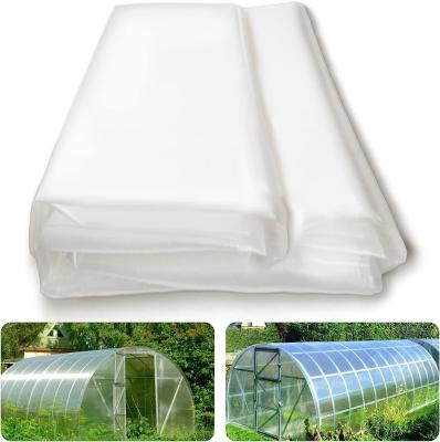 China Greenhouse Plastic Sheeting 12x25 ft, 6 mil Clear Film Cover UV-Resistant Polyethylene Greenhouse Film for sale