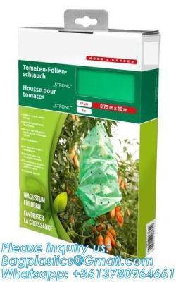 Cina Perforated Tomato Tube Cover Frost Protection Bag Garden Used Cover Tomato Growing Covers Sleeves With Ties in vendita