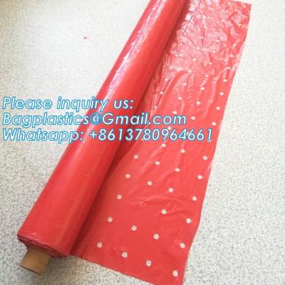 China Pe Mulch Film With Holes For Agriculture Perforated Red Plastic Mulch For Peppers Crop Cover For Tomatoes for sale
