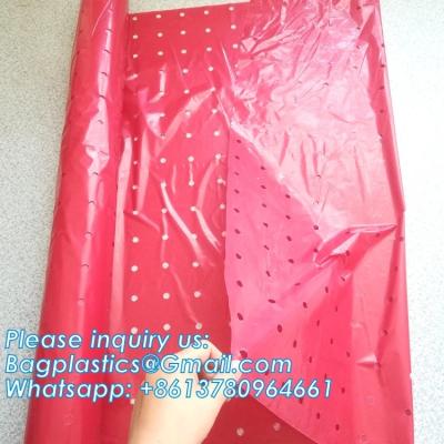 China Pe Mulch Film With Holes For Agriculture Perforated Red Plastic Mulch For Peppers Crop Cover For Tomatoes for sale